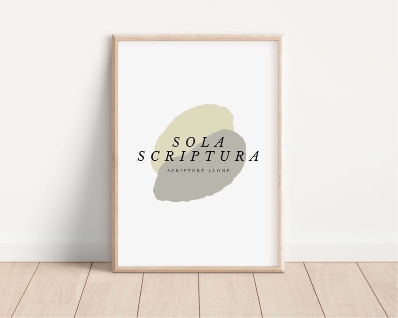 5 Solas, 5 Solas of the Reformation, Set of 5 Solas Wall Art, Christian ...