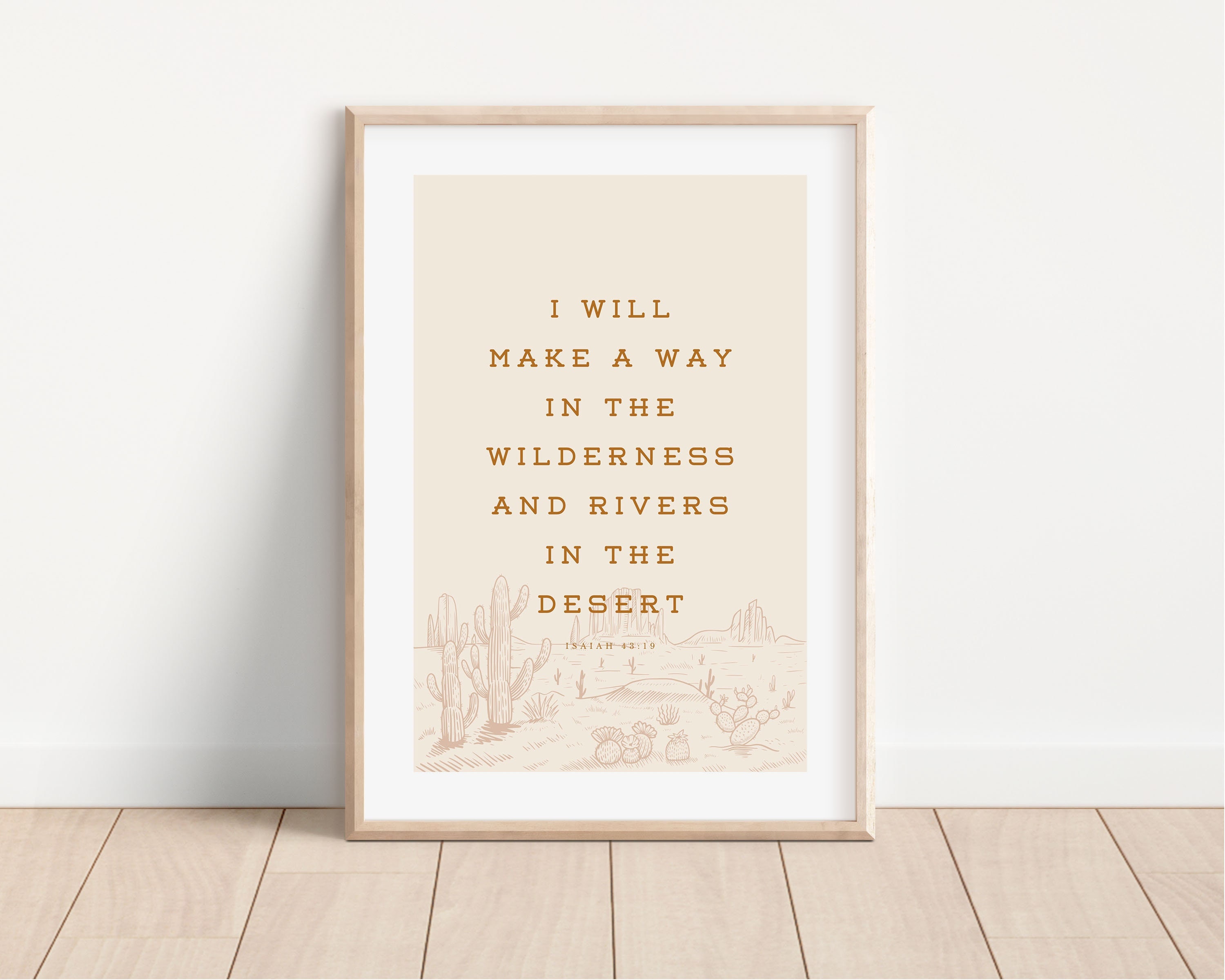 I Will Make a Way Verse Print, Desert Bible Verse Print, Western Wall ...