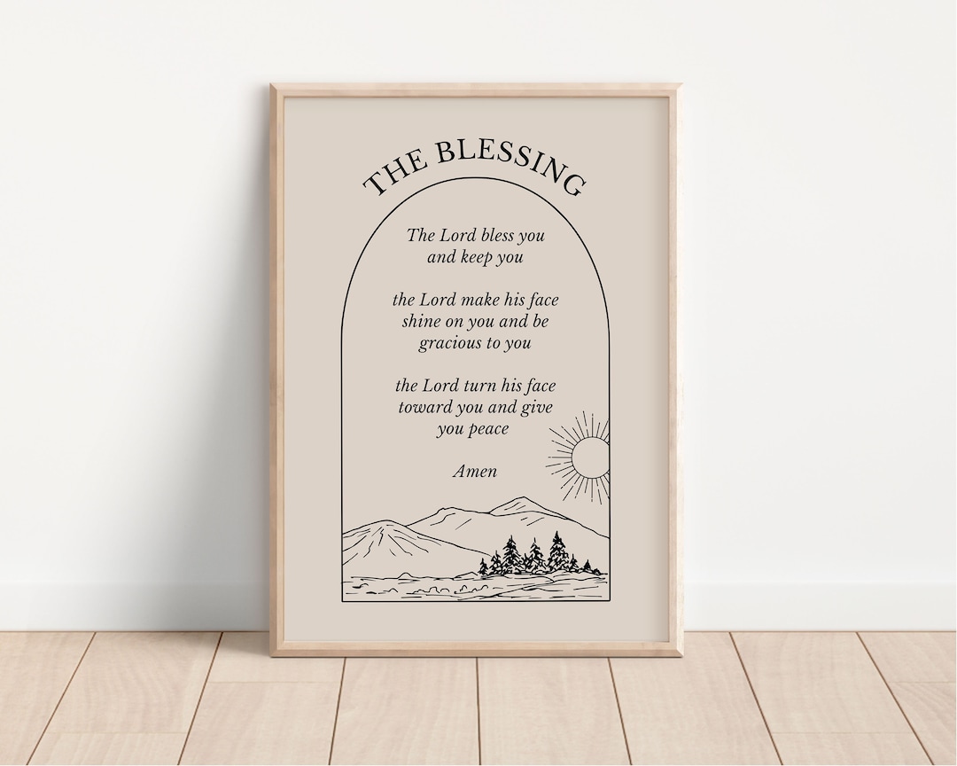 The Blessing Wall Art, the Blessing Print, Numbers 6:24-26 Print, the ...
