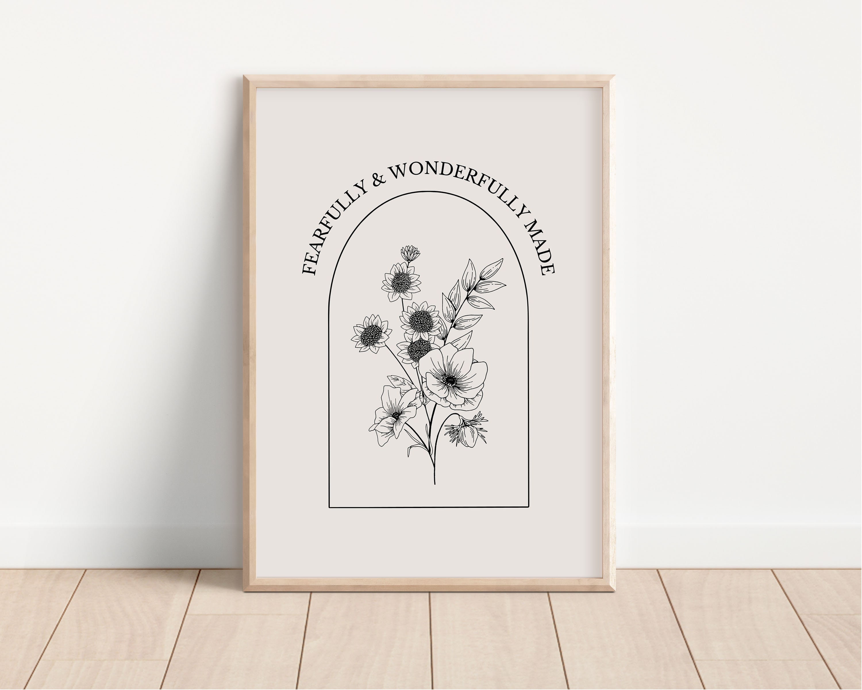 Fearfully and Wonderfully Made Print, Psalm 139:14 Print, Nursery Wall ...