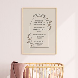 Doxology Wall Art, Doxology Print, Doxology Printable Wall Art, Floral ...