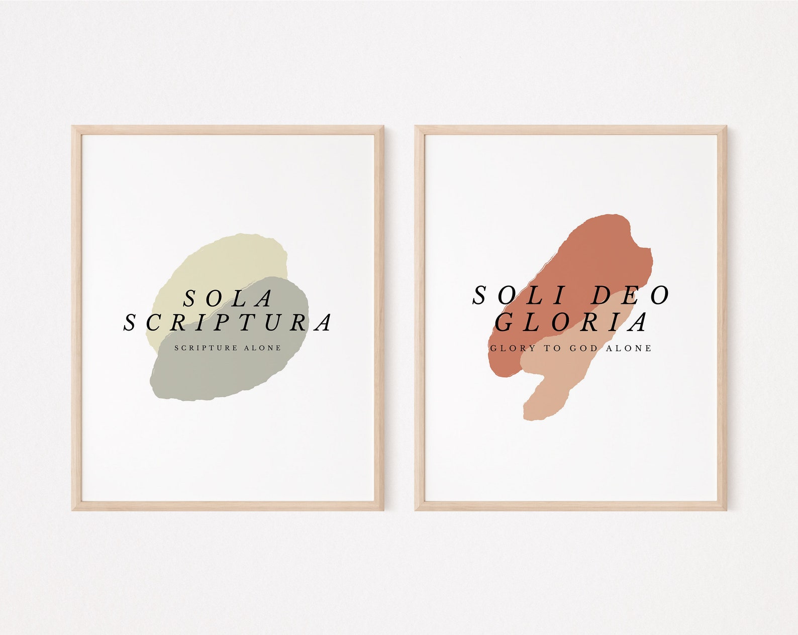 5 Solas, 5 Solas of the Reformation, Set of 5 Solas Wall Art, Christian ...