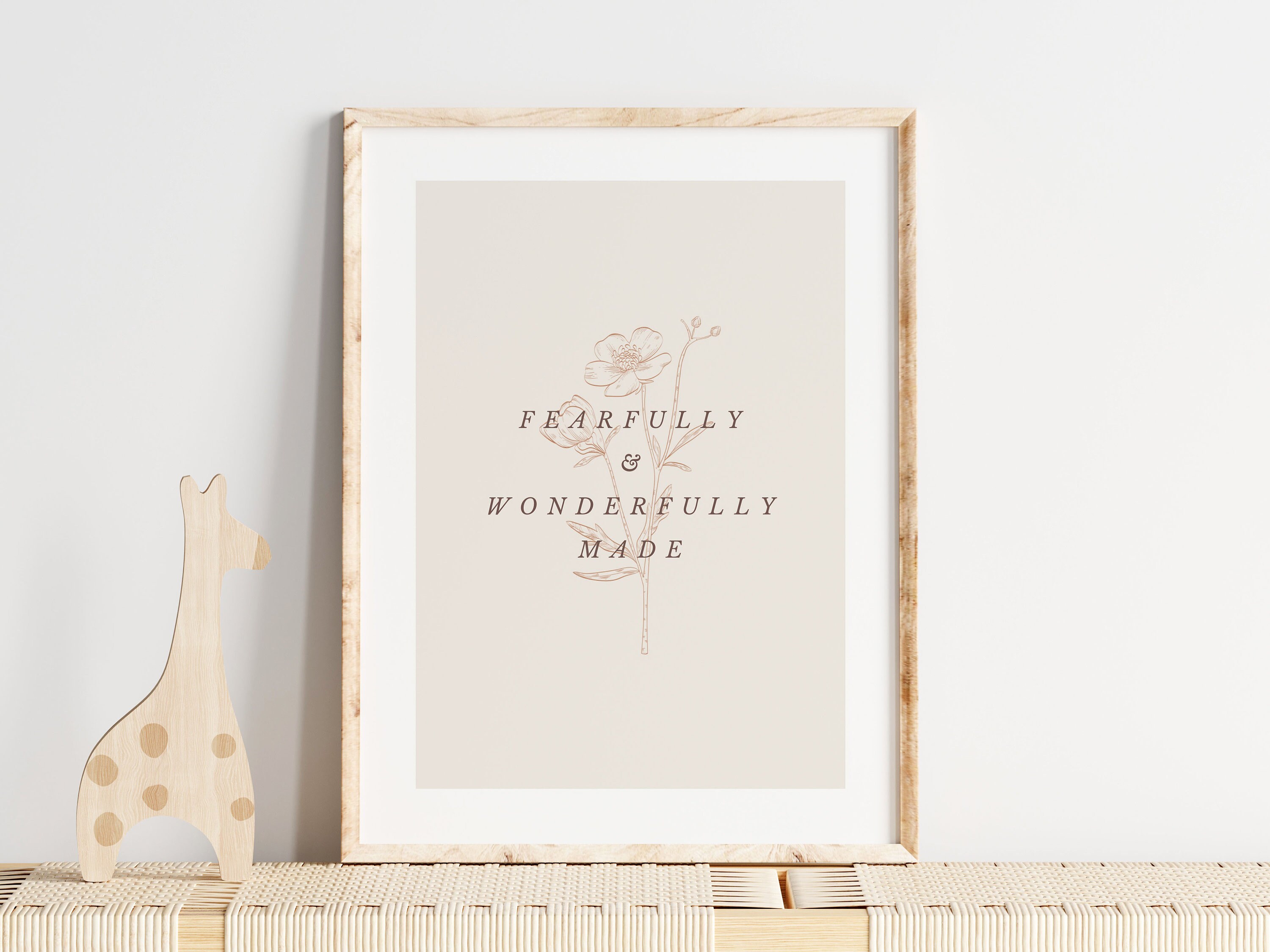 Fearfully and Wonderfully Made Print, Nursery Wall Art, Christian ...