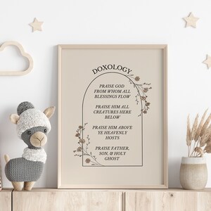 Doxology Wall Art, Doxology Print, Doxology Printable Wall Art, Floral ...
