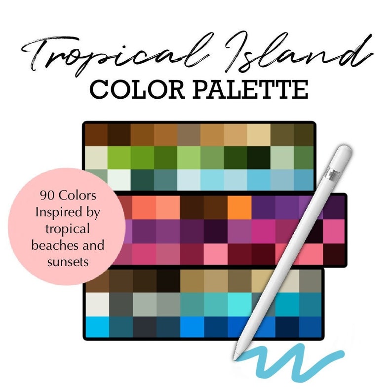 Tropical Island Procreate Color Palette - Etsy