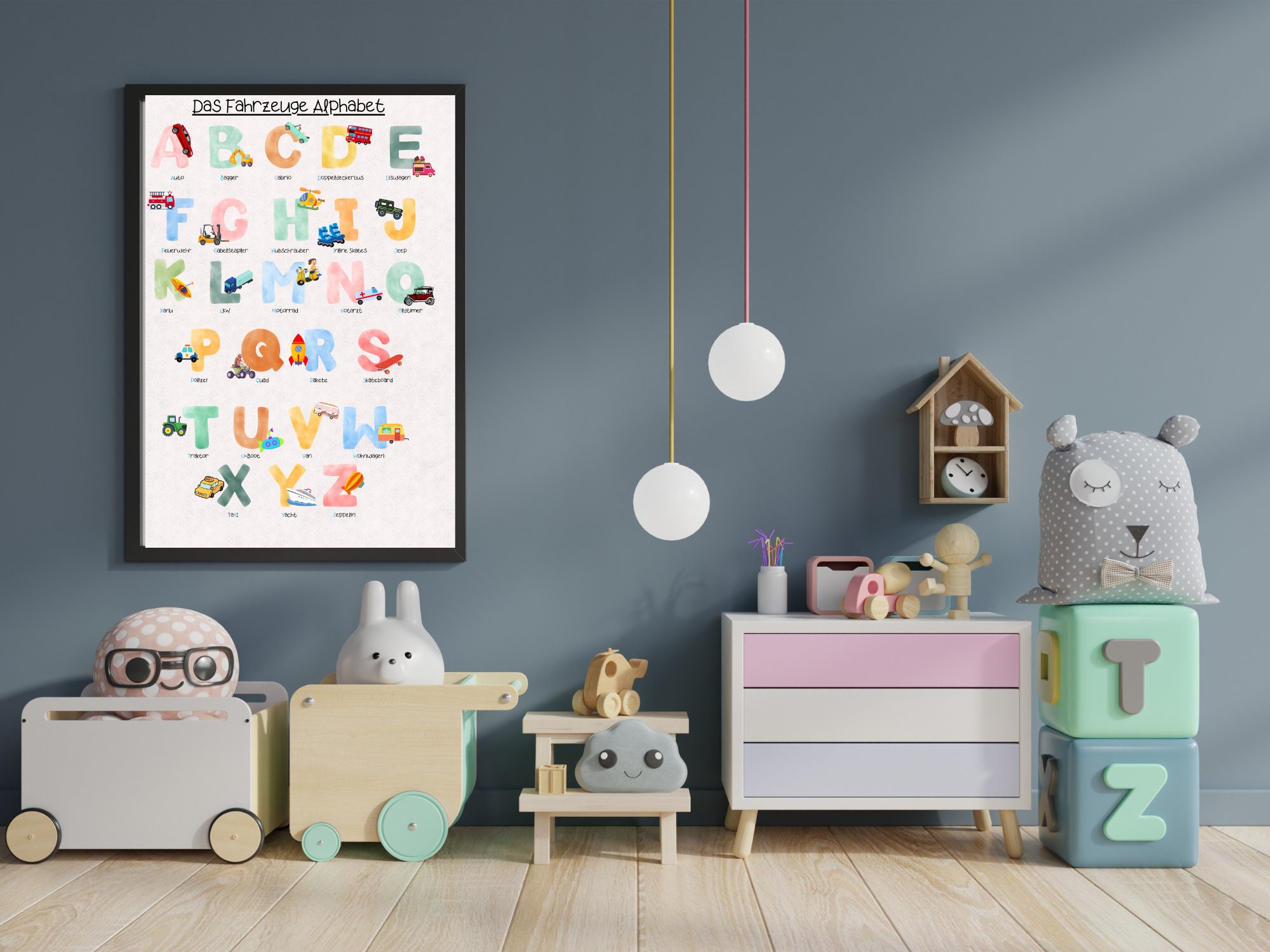 Kinderbild Fahrzeuge ABC / Buchstaben Bild / Datei oder Druck ...