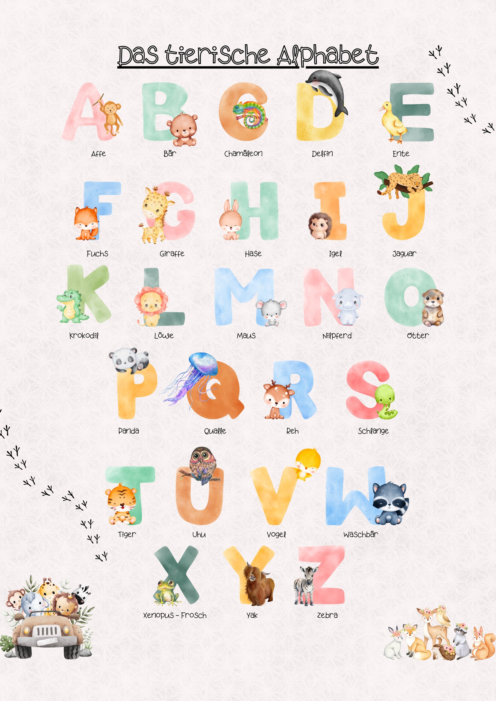Kinderbild Fahrzeuge ABC / Buchstaben Bild / Datei oder Druck ...