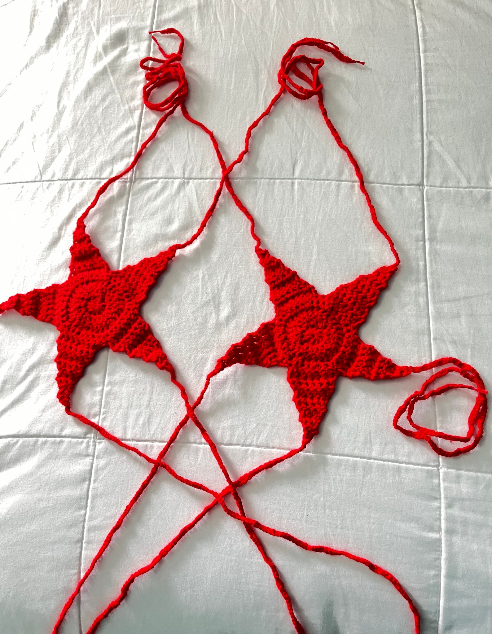 Crochet Red Star Top - Etsy