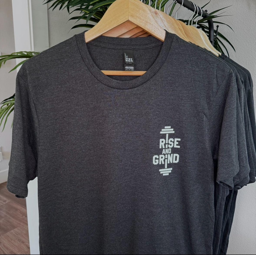 Gym Clothing, Dry-fit Shirt or Tank, Rise and Grind T-shirt,, Active ...