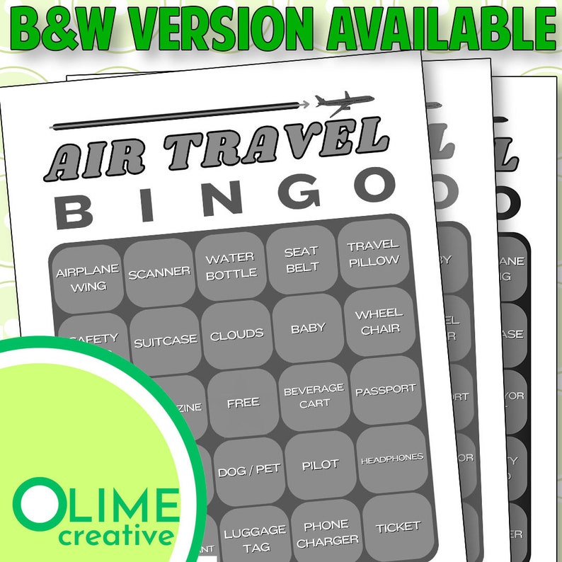 Printable AIR TRAVEL BINGO Game - Etsy