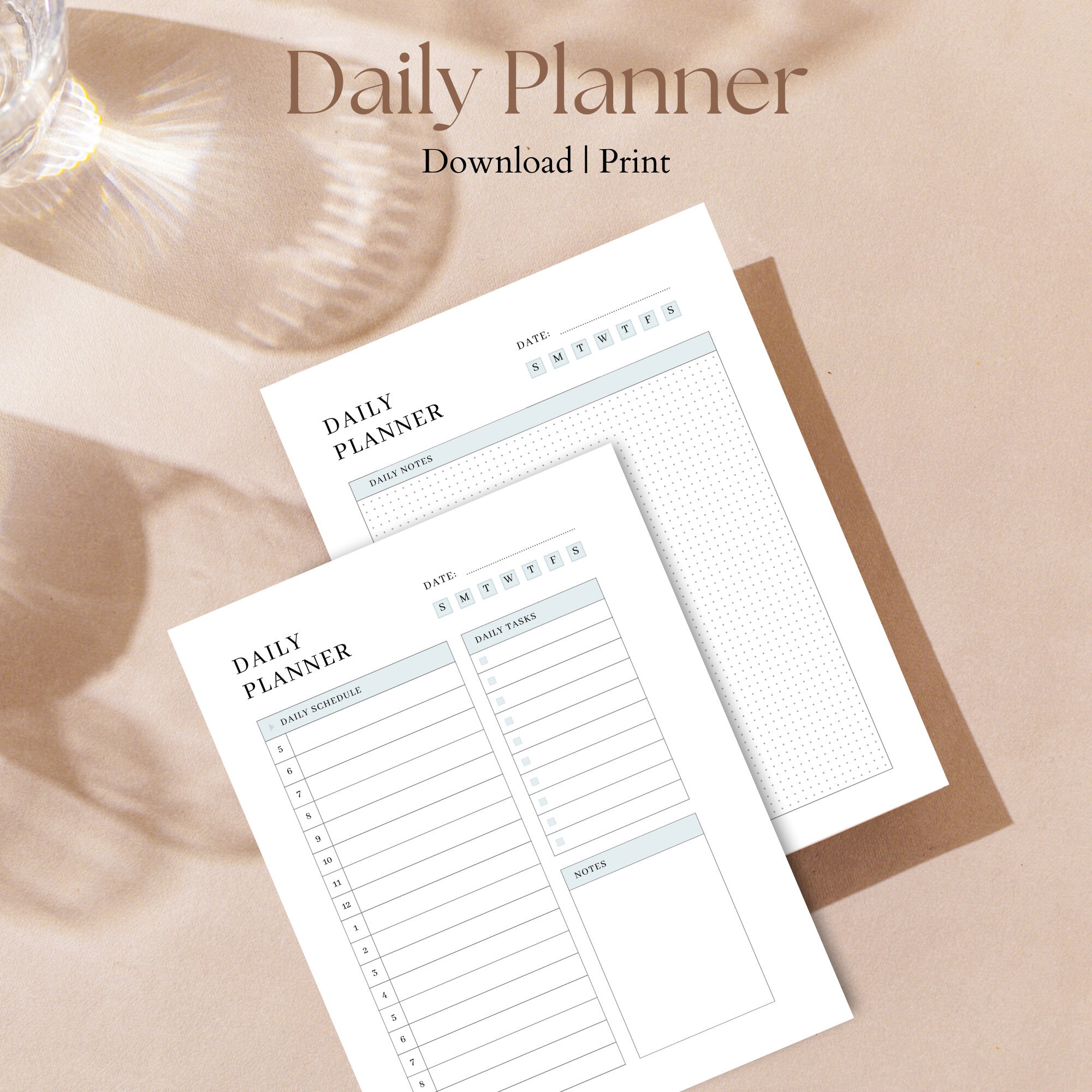 Printable Time-blocking Daily Planner 8.5x11 - Etsy