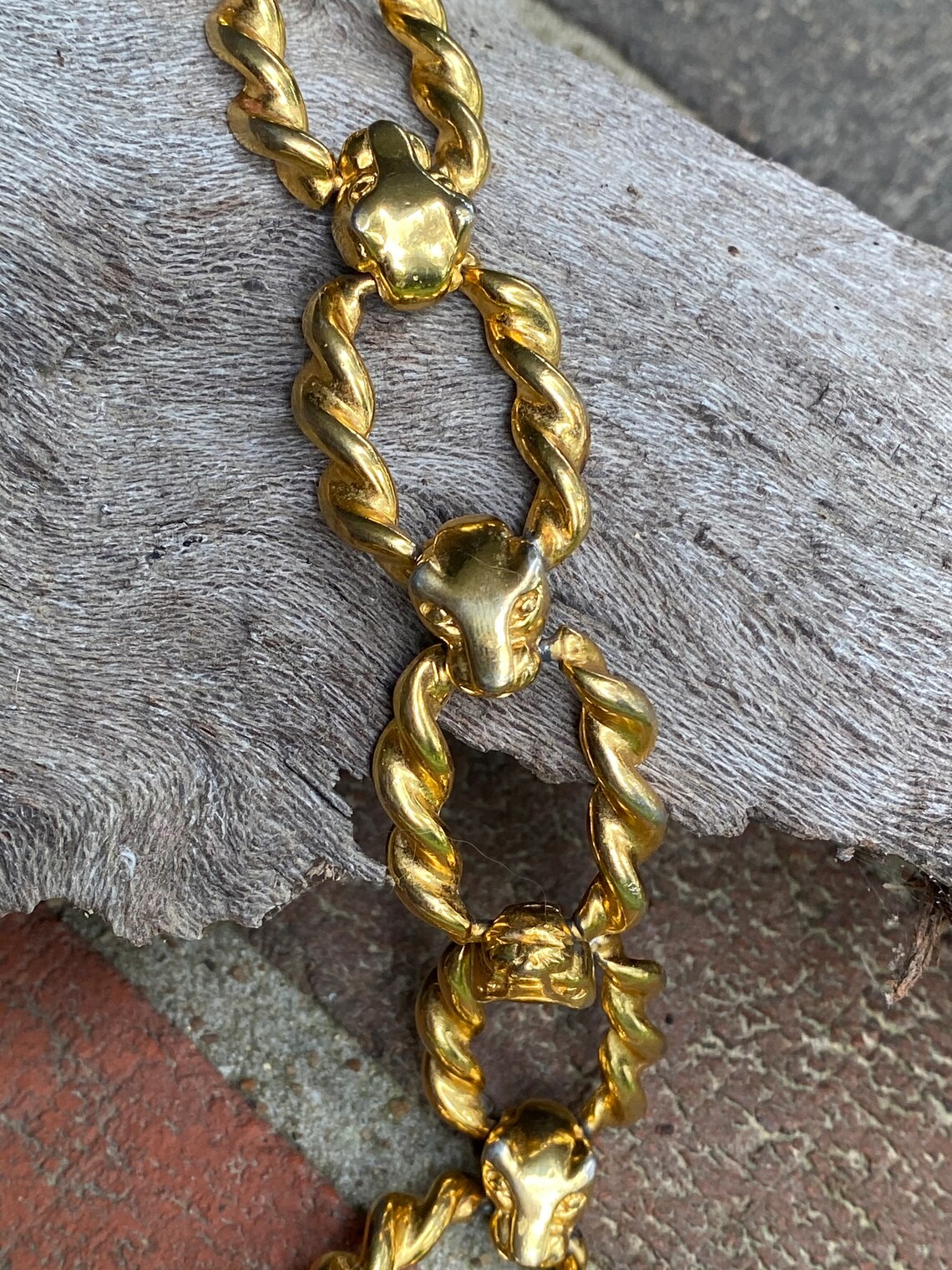 Vintage Anne Klein Lion Chain Artist Signed - Etsy