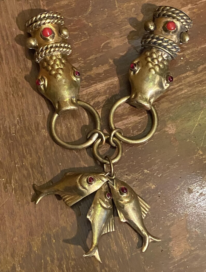 Hubert Harmon Snake & Fish Belt or Necklace Bejeweled - Etsy