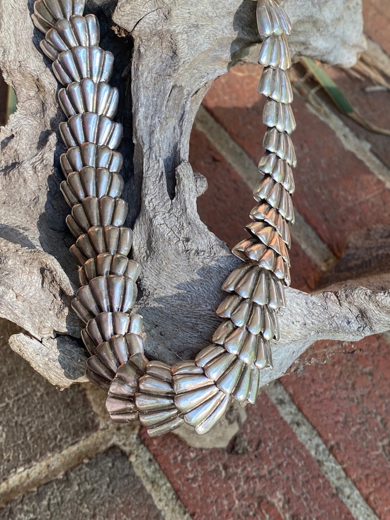 Vintage Articulated Fan Collarette Choker in Sterling Silver - Etsy