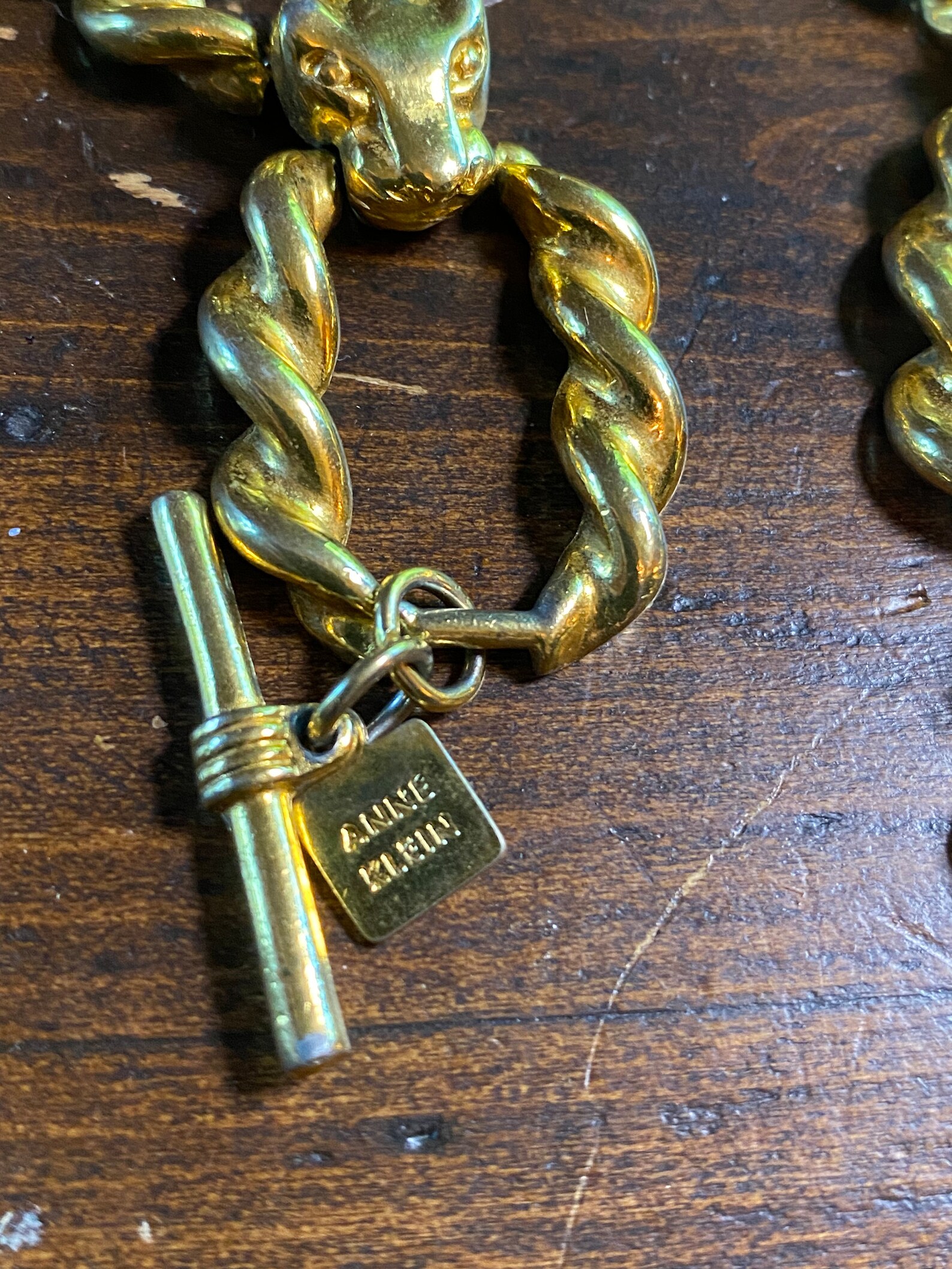 Vintage Anne Klein Lion Chain Artist Signed - Etsy