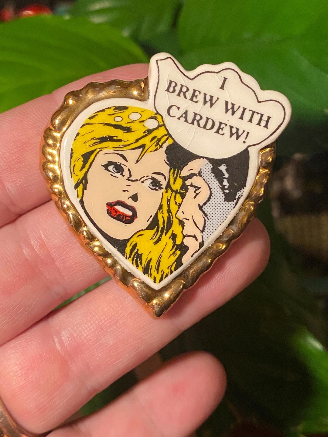 Paul Cardew Ceramic Pin ~ Artist Signed ~ I Brew With Cardew! - Etsy