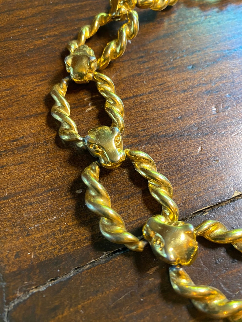 Vintage Anne Klein Lion Chain Artist Signed - Etsy