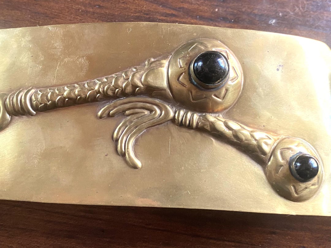 Hubert Harmon "cyclopes" Brass and Onyx Belt - Etsy