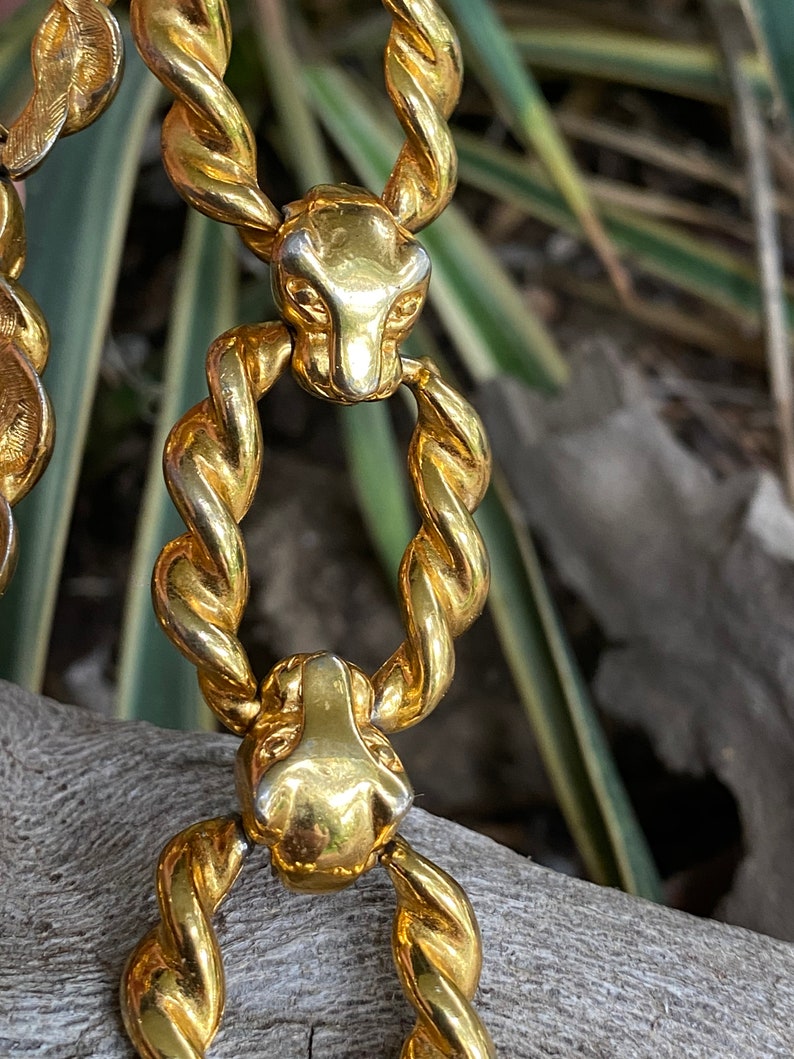 Vintage Anne Klein Lion Chain Artist Signed - Etsy