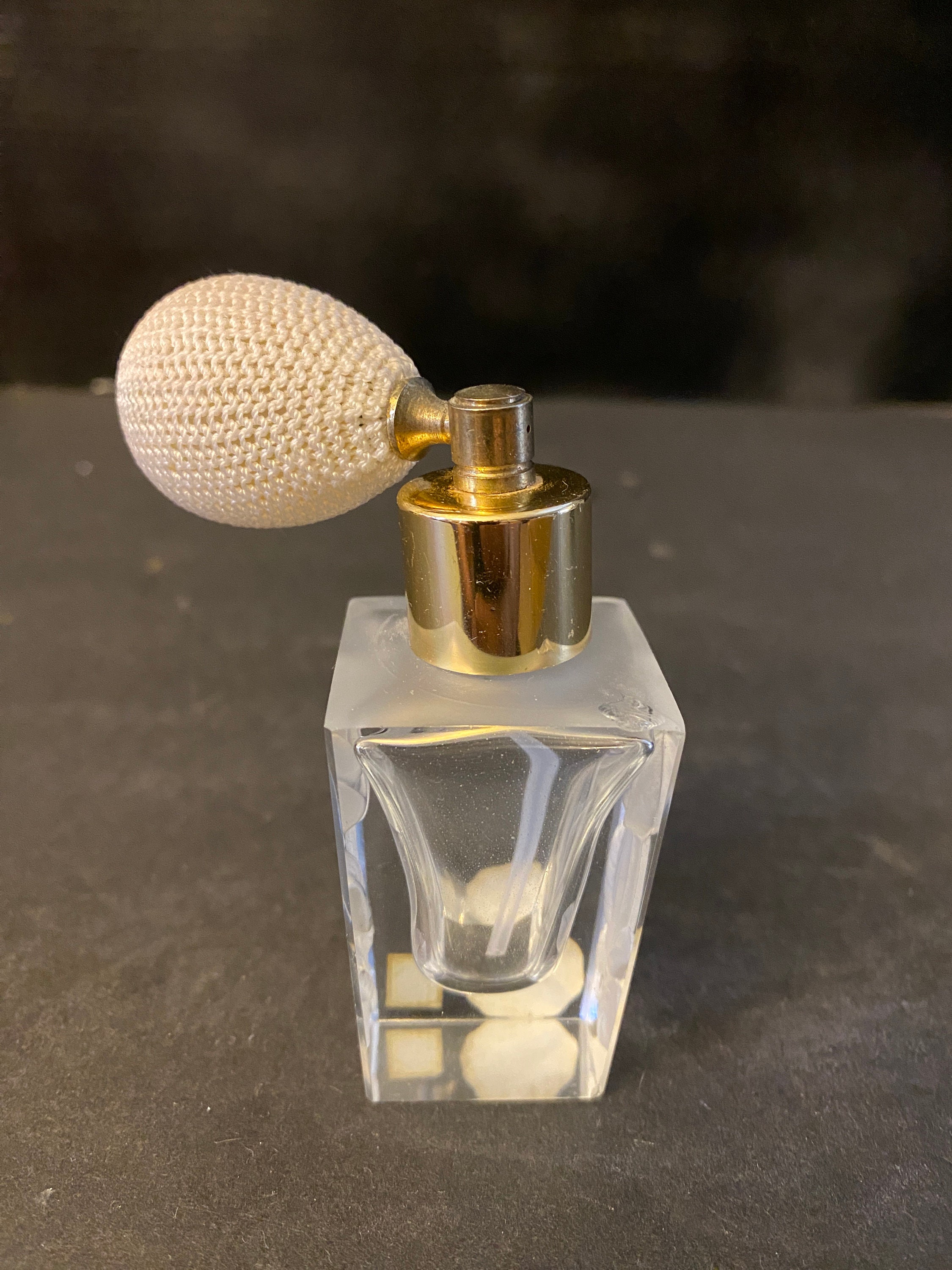 Vintage I.W. Rice Hand Cut Perfume Pump Atomizer Frosted and Etched ...