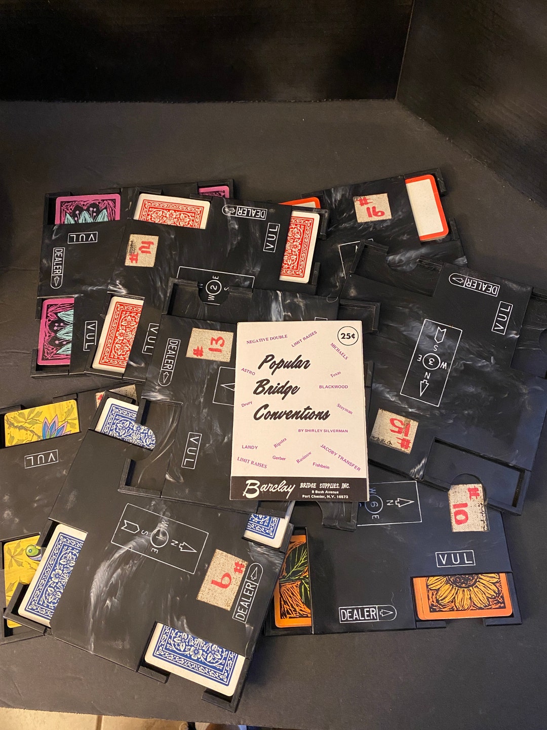 Vintage ARRCO Duplicate Bridge Trays With Cards -set of 8 With Random ...