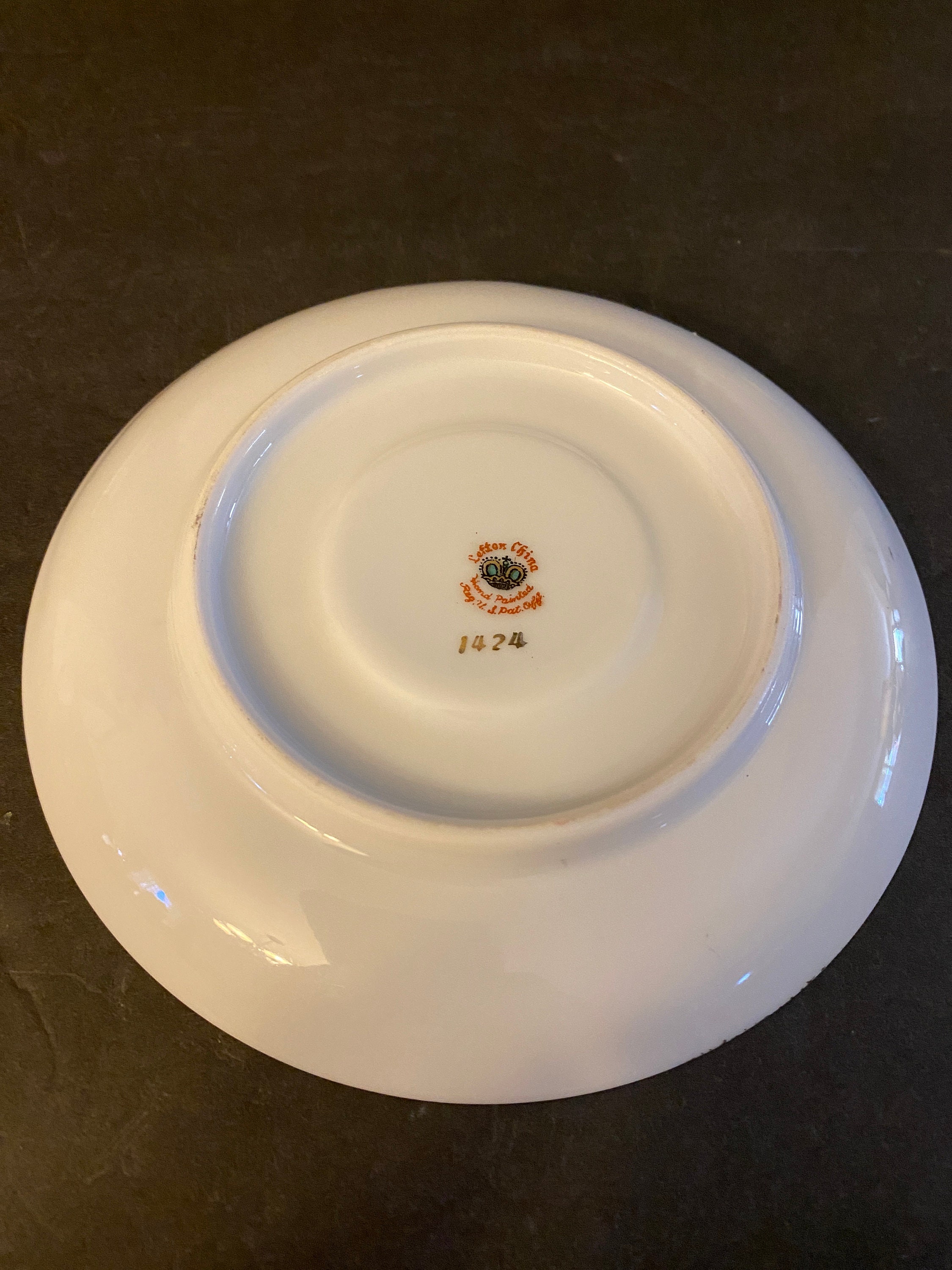 Vintage Lefton Lusterware Hand Painted #1424 Teacup & Saucer - Etsy