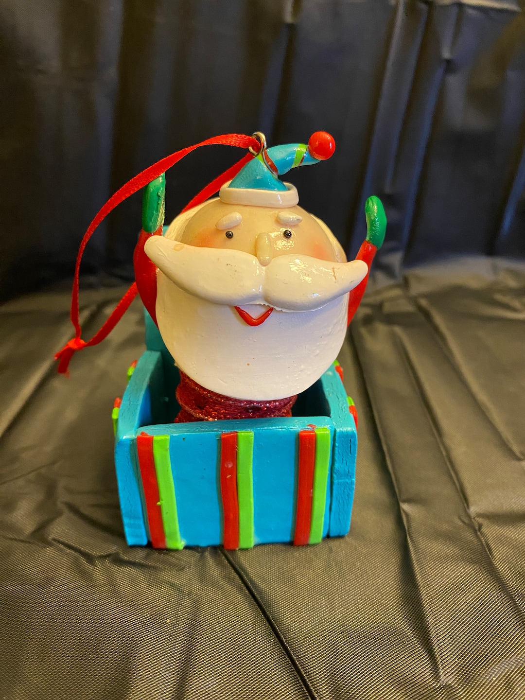 Santa Jack-in-the-box Christmas Ornament - Etsy