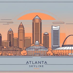 Atlanta Skyline - Etsy