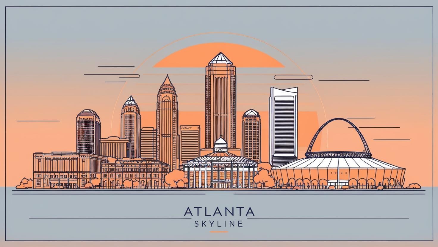 Atlanta Skyline - Etsy