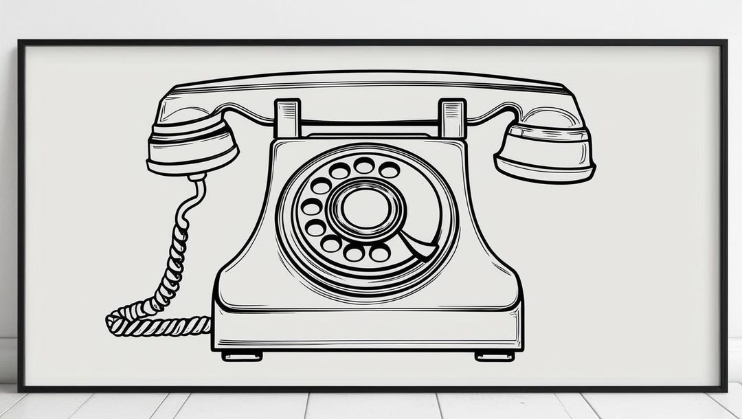 Telephone Line Drawing - Etsy