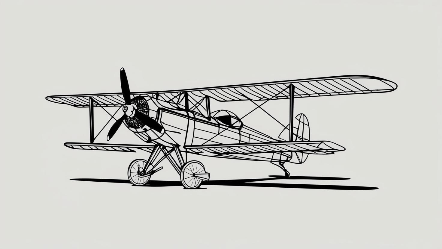 Airplane Line Drawing - Etsy