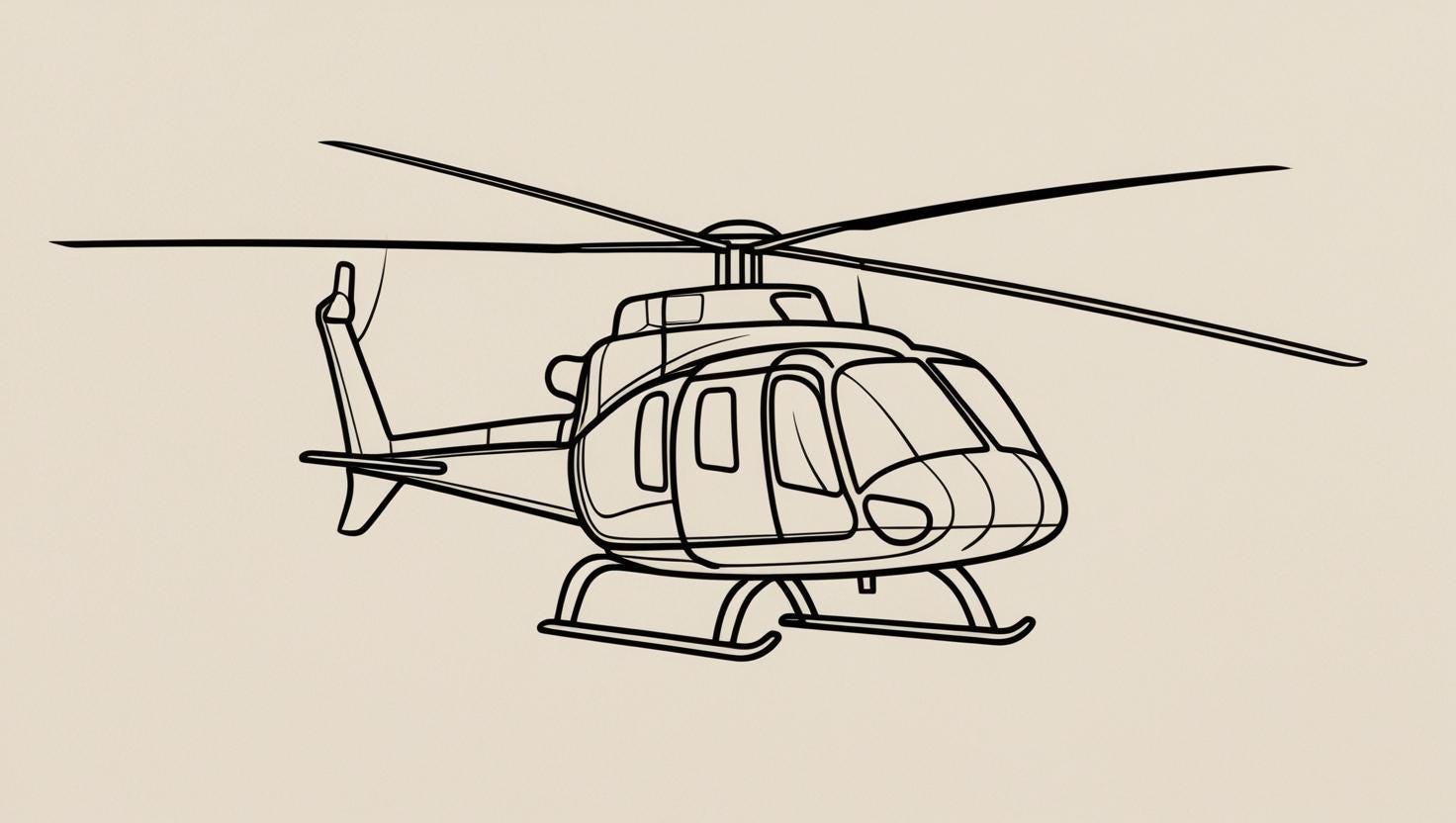 Helicopter Line Drawing - Etsy