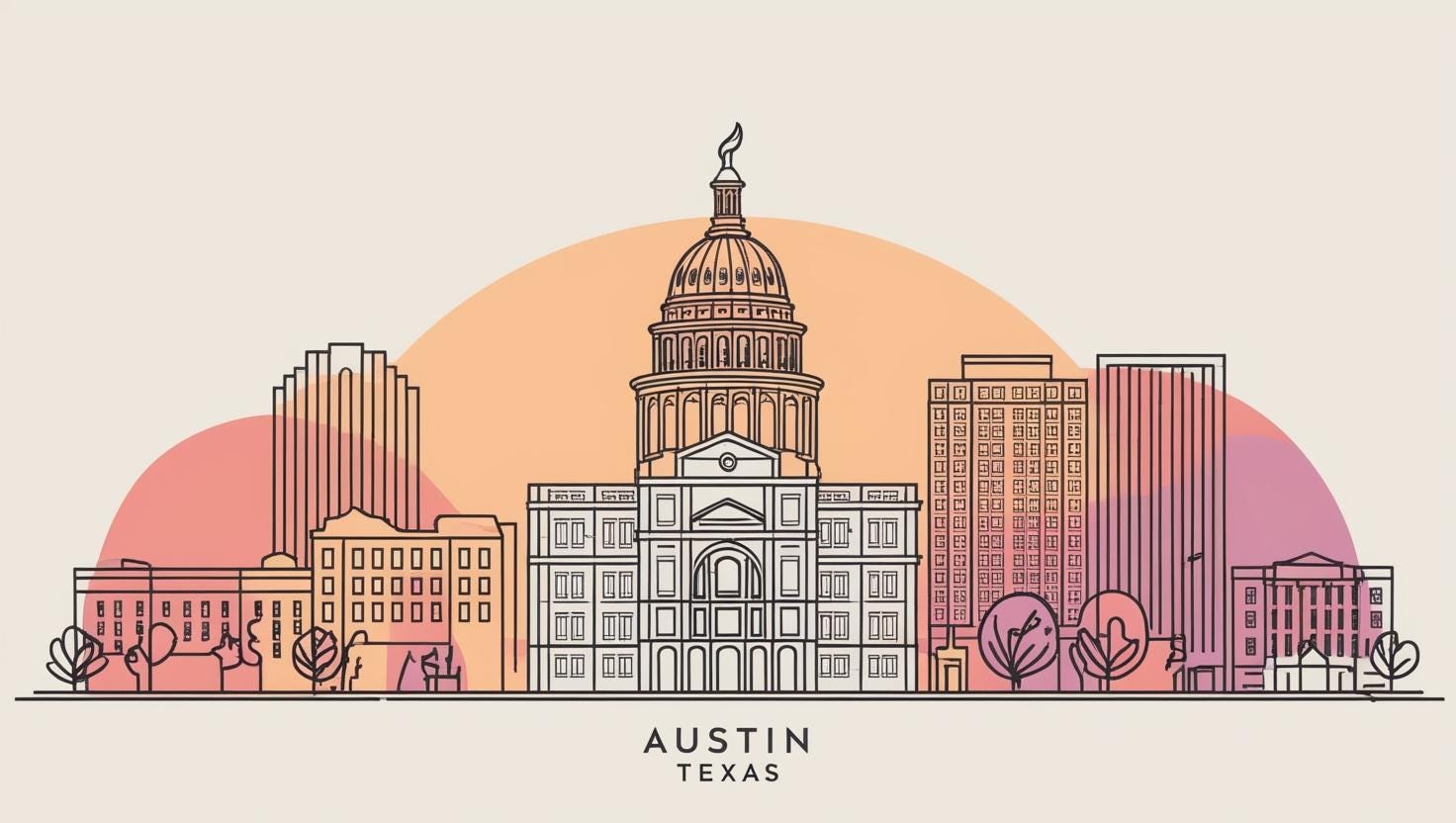Austin Skyline - Etsy