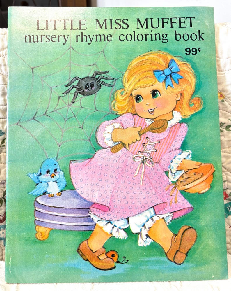 Vintage 1986 Nursery Rhyme Coloring Books, Landoll Inc. - New - Three ...