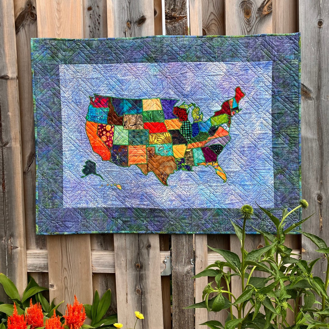 The United States of America Batik Wall Hanging - 30 1/2” by 41 ...