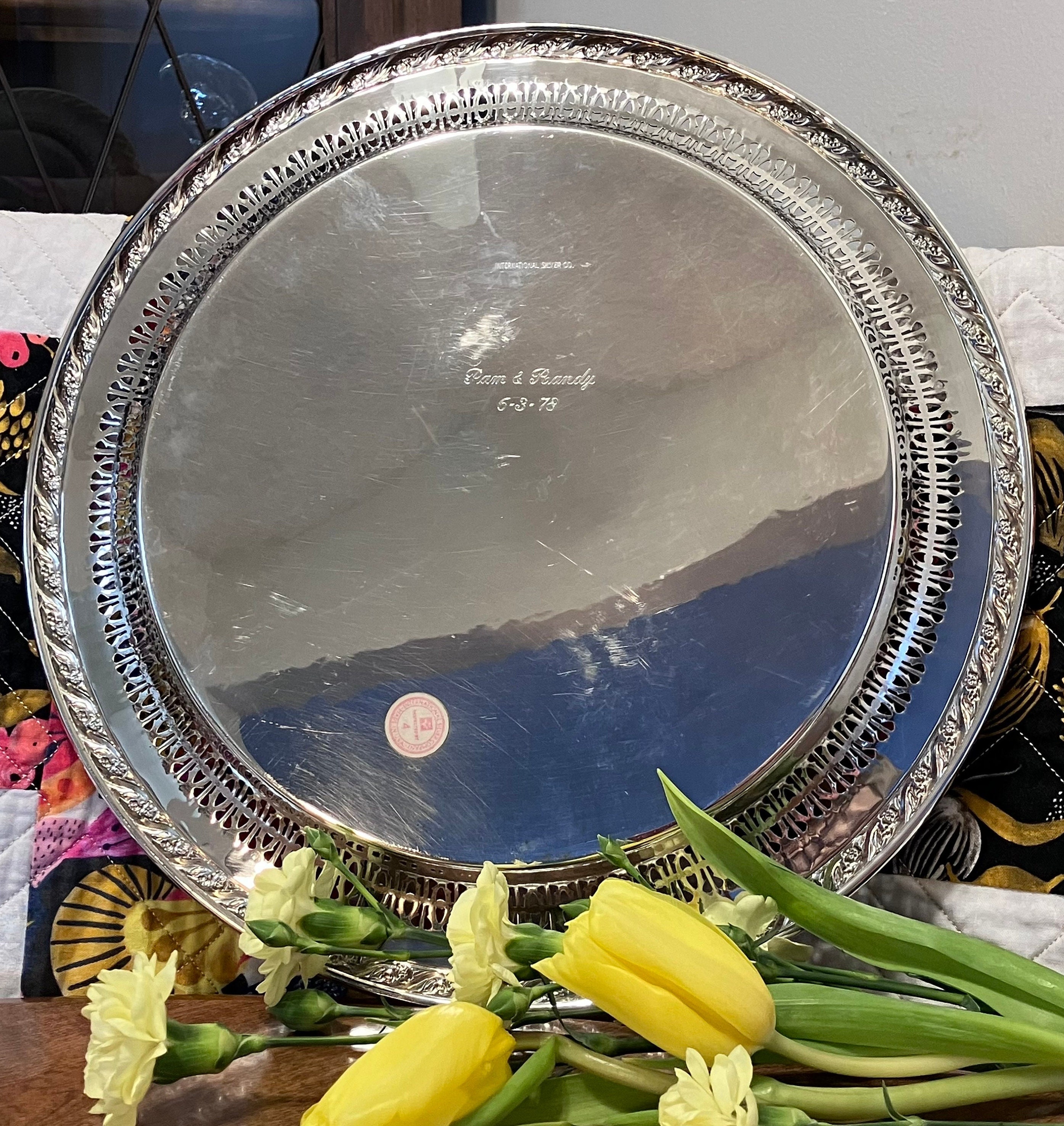 Vintage 1970’s International Silver Co. - Round Silver Plate ...