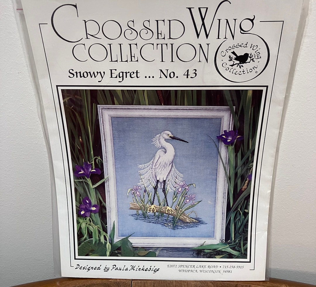 Crossed Wing Collection snowy Egret 43 Rare Vintage New 2000 Pattern ...