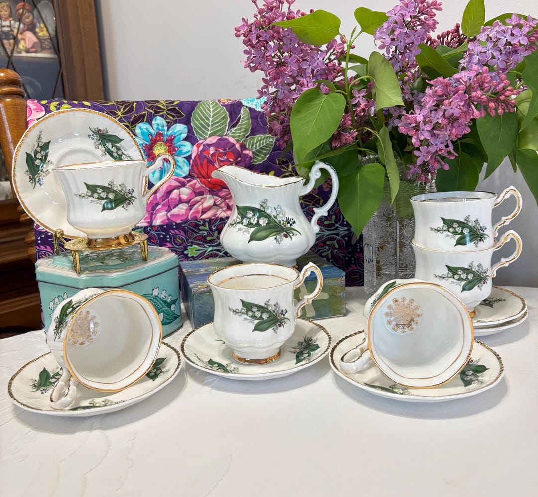 Vintage 1950’s Lubern Fine Bone China, 22K Gold Accented Lily of the ...