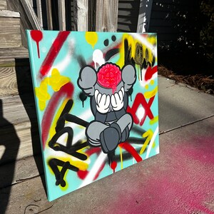 Kaws graffiti Canvas Painting - Etsy