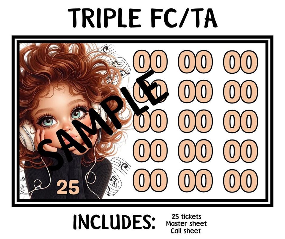 Triple Full Card/ta Bingo Holds - Etsy