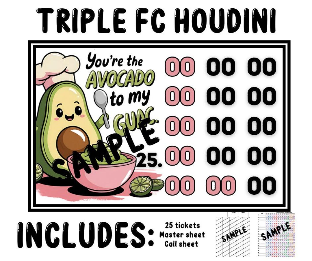 Triple Full Card Houdini Bingo Holds - Etsy