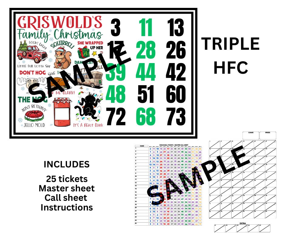 Triple Houdini Full Card Bingo Holds - Etsy