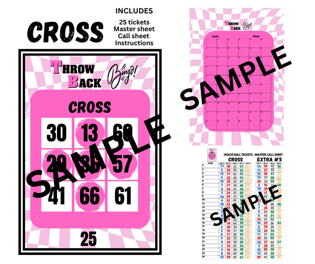 Throw Back - Cross Bingo Holds - Etsy