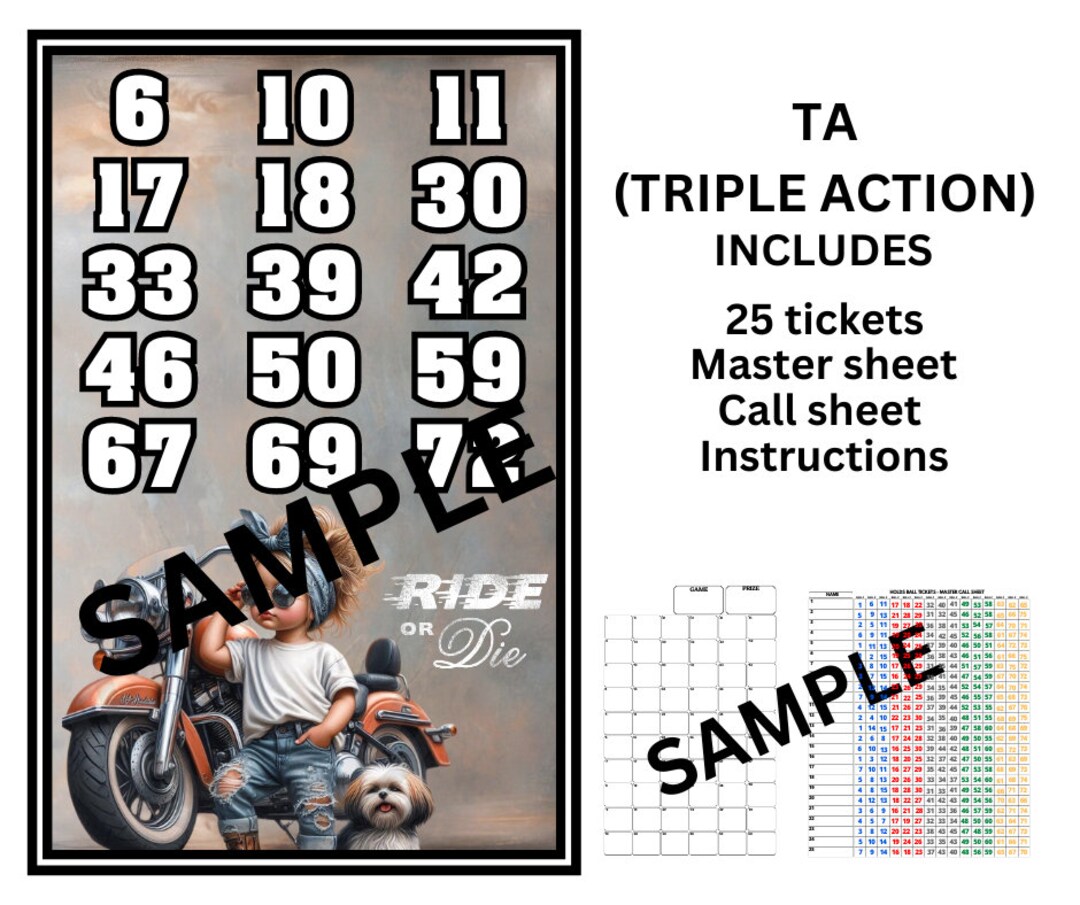TA Triple Action Bingo Holds - Etsy