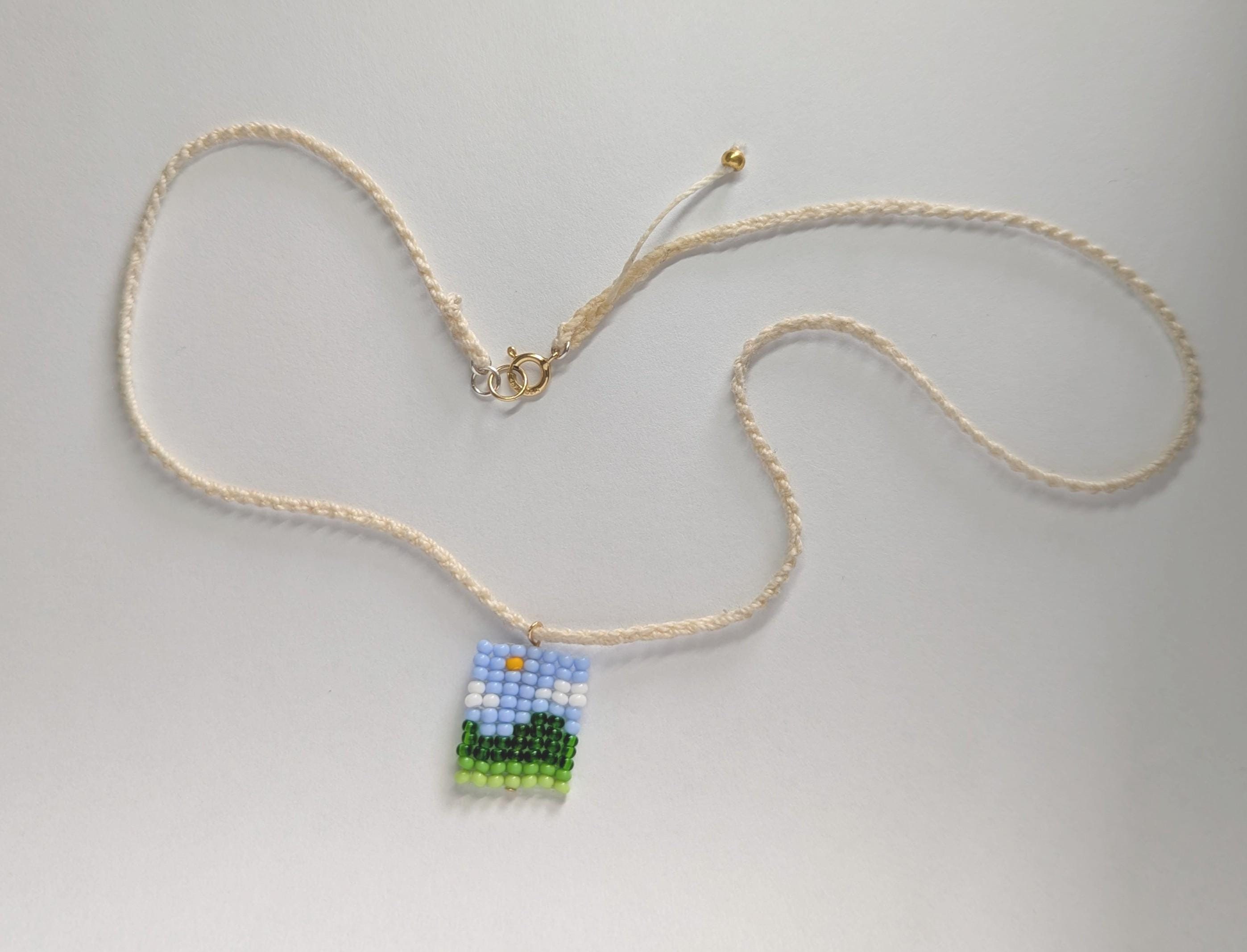 Bead Weaving Landscape Charm Kit: DIY Mini Picture Pendant (PDF Pattern ...