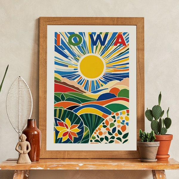 Iowa Print - Etsy