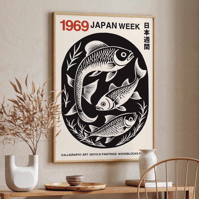 Fish Woodblock Print - Etsy