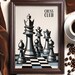Vintage Chess Club Poster, Iconic Chess Pieces Wall Art, Perfect for ...