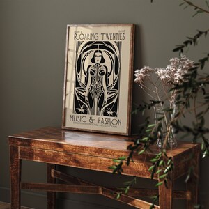 Roaring Twenties French Music & Fashion Poster - Vintage Art Deco ...