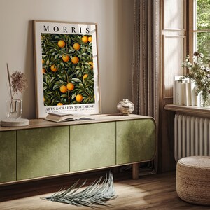 William Morris Kitchen Decor Poster, Lush Orange Tree Design, Arts ...
